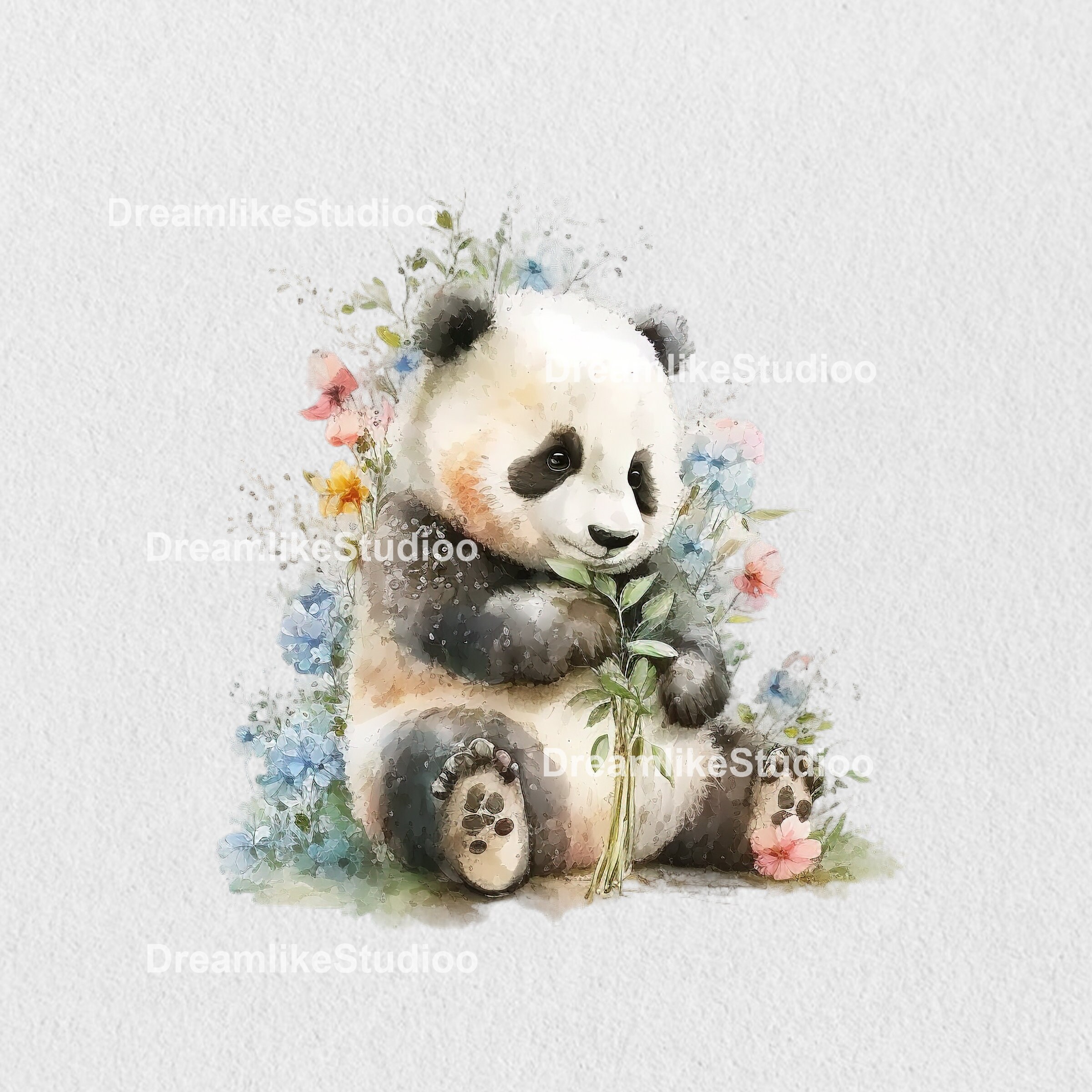 Panda Clipart PNG, Cute Baby Panda 300 DPI - Etsy