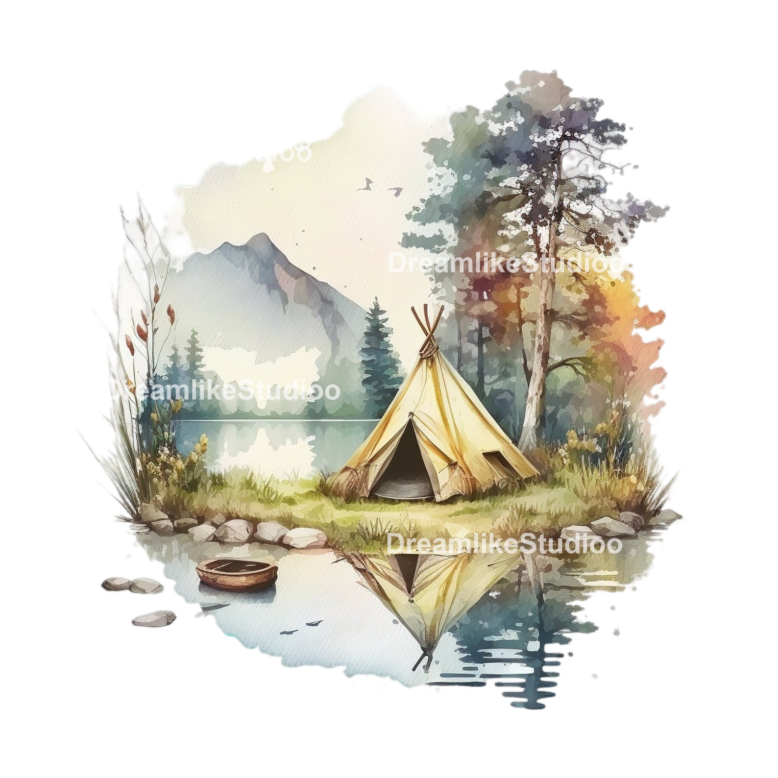 Forest Camping Clipart, Commercial Use, Camping PNG - Etsy