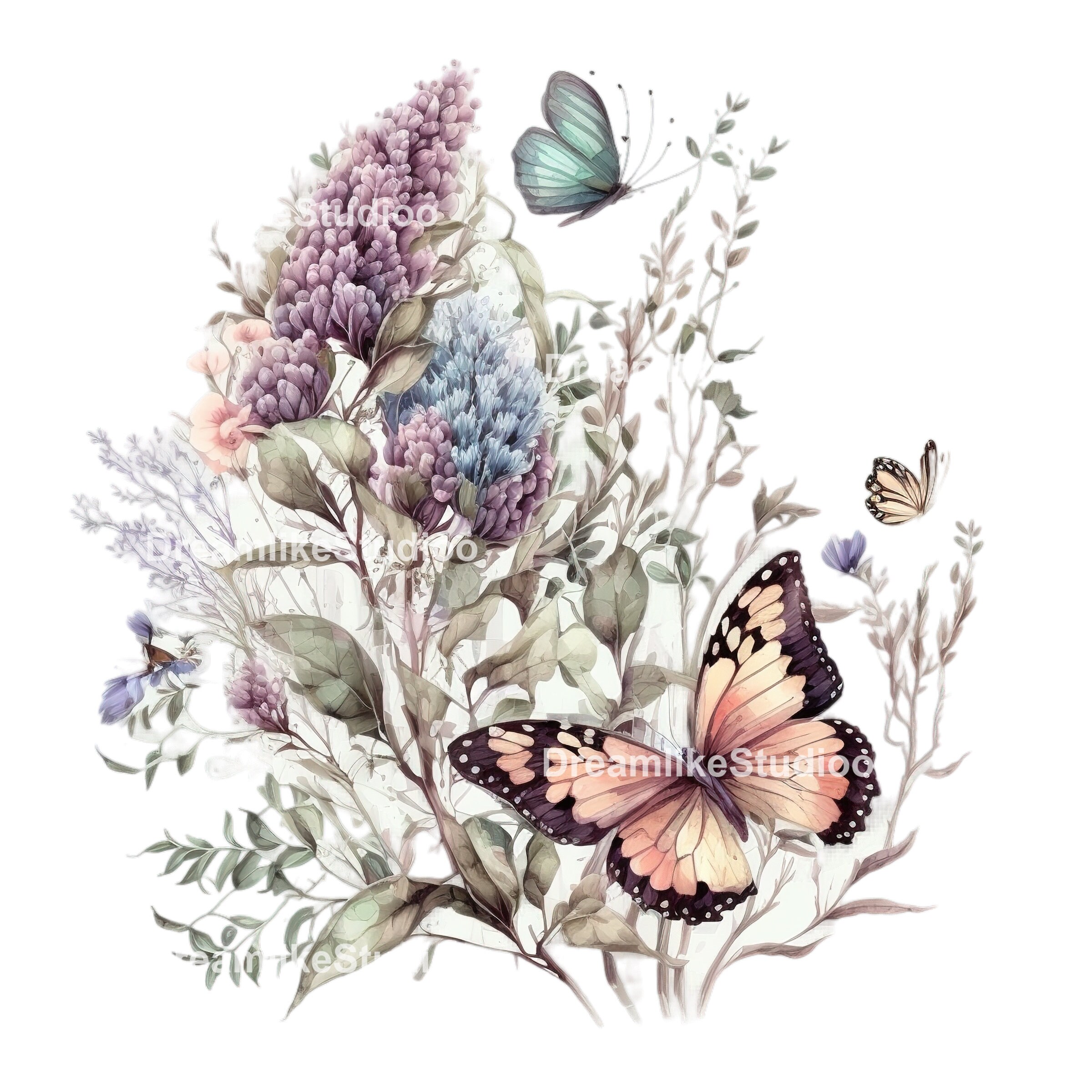 Watercolor Butterfly Clipart Commercial Use Clipart - Etsy