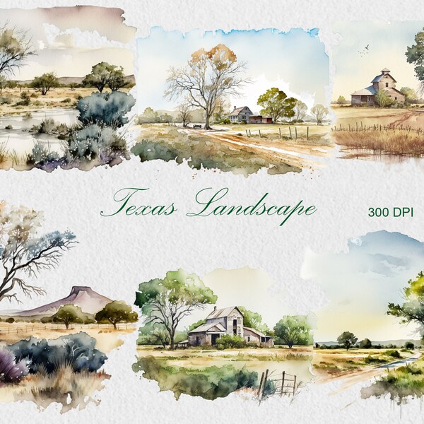 Texas Landscape - Etsy