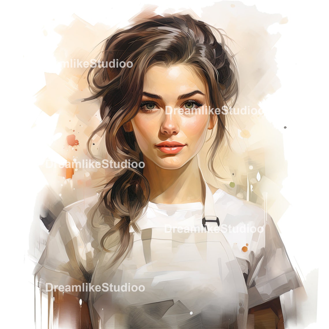 Woman Chef Clipart, Watercolor Chef PNG Commercial Use, Woman Chef ...
