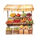 Watercolor Vegetable Stand Clipart, Fruits and Vegetables Commercial ...