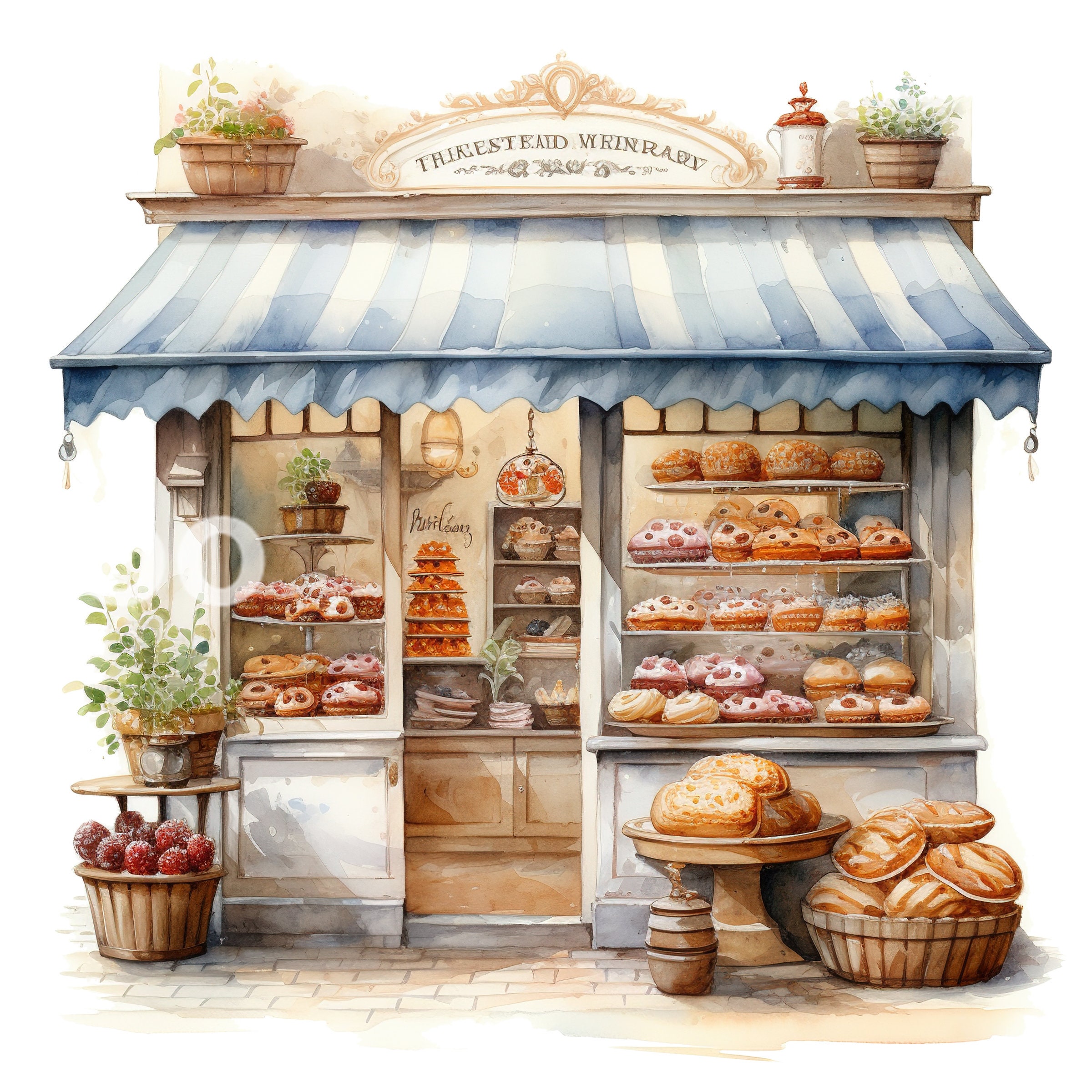 Bakery Clipart, Commercial Use Cute Bakery Clipart PNG, Cake Shop ...