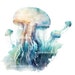 Watercolor Jellyfish Clipart, Commercial Use Clipart, Ocean Life ...