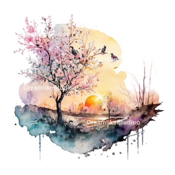 Spring Sunrise Clipart