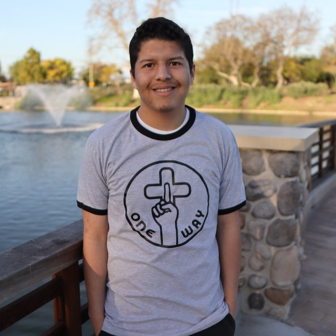 ONE WAY, Ringer Tee, Jesus Movement, Jesus Revolution, Christian ...