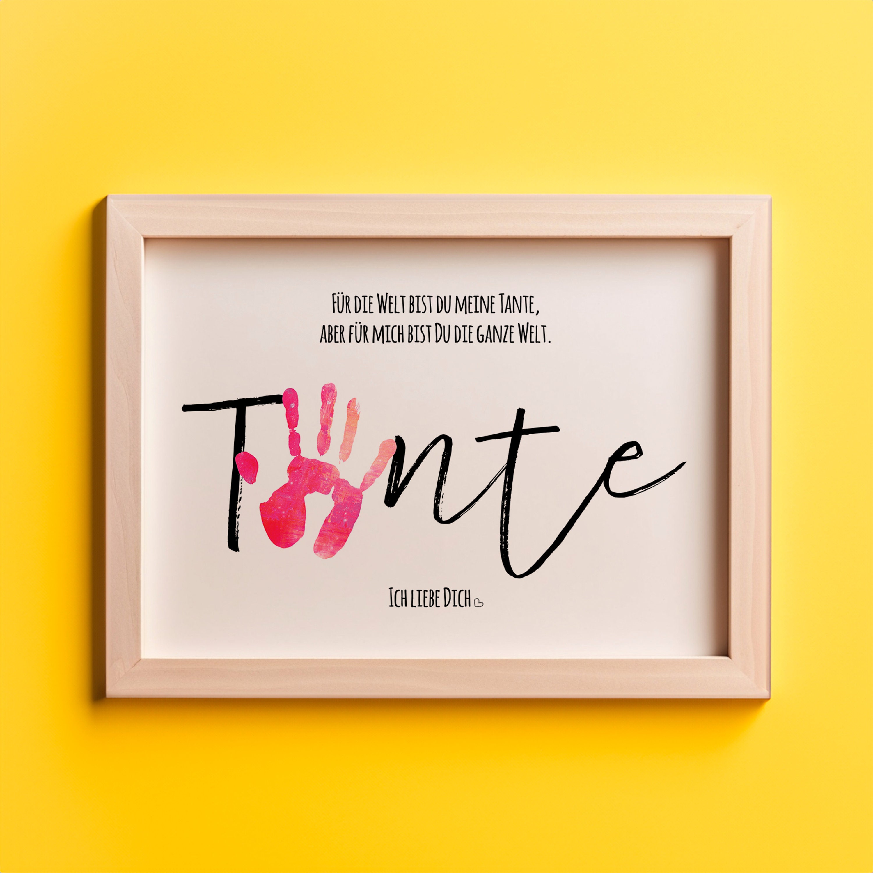 Gift Handprint | Aunt | Craft Personalized | Digital Download for ...