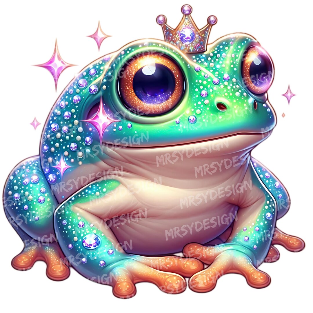 18 Frog Clipart, Sparkling Colorful Frog Clipart, Cute Frog Clipart ...