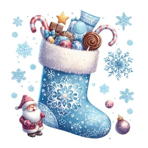 Christmas Stockings Clipart Bundle, Festive Stocking Designs, Holiday ...