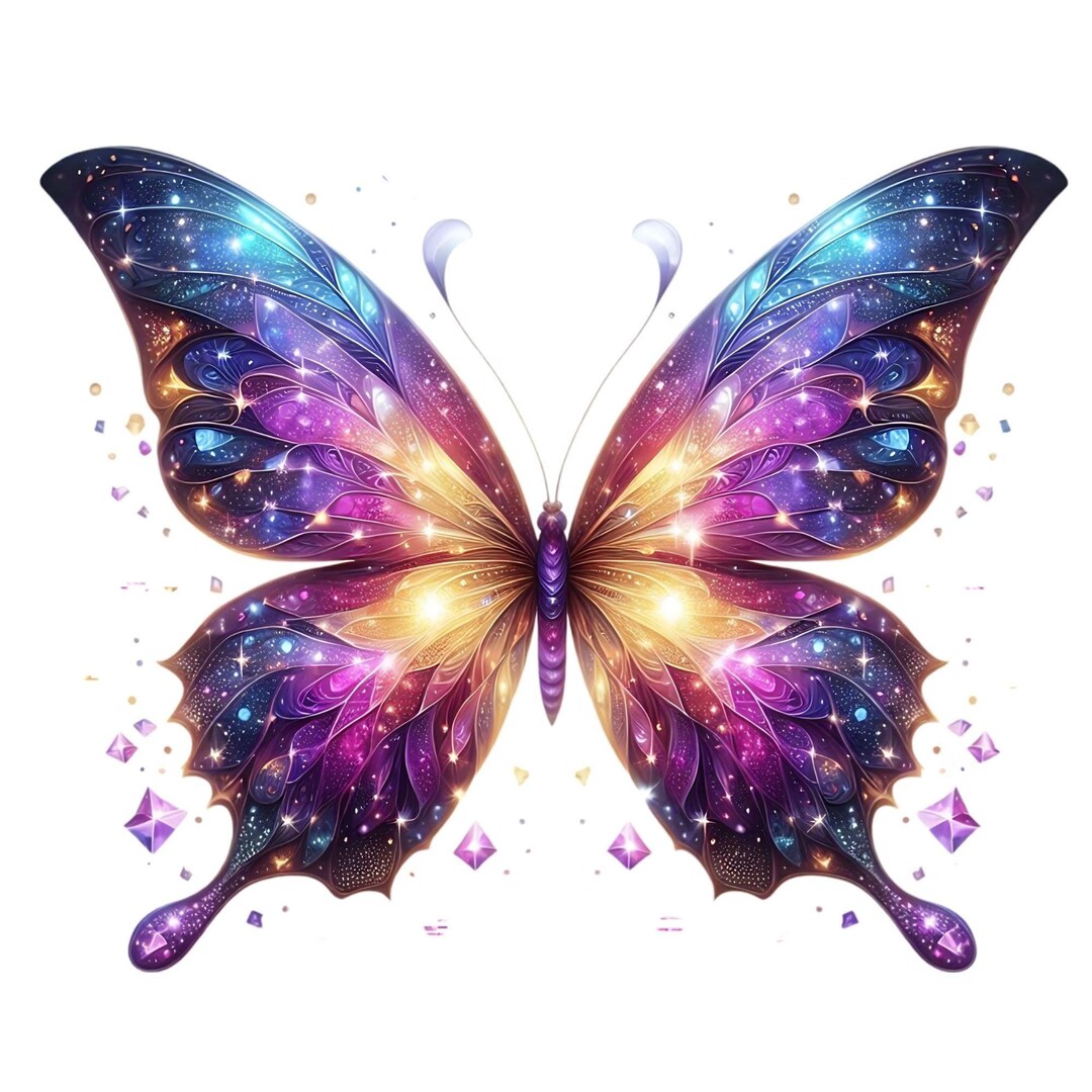 Cute Colorful Butterfly Clipart Bundle, Magic Baby Butterfly ...