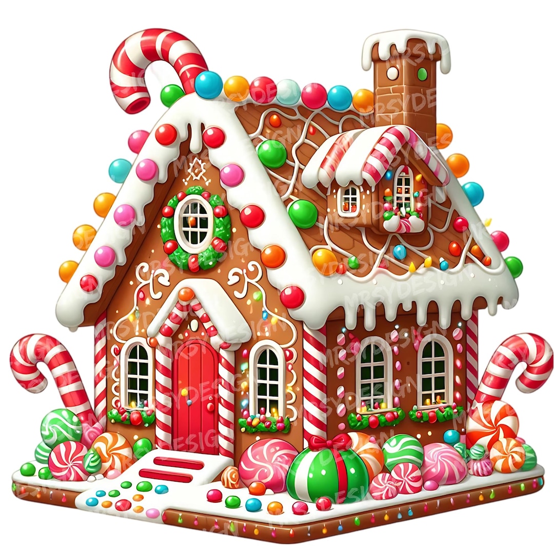 Candyland Clipart, Christmas Candyland Art, Digital Download ...