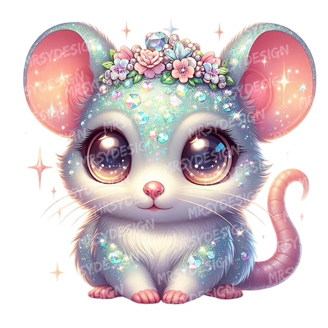 18 Rat Clipart, Sparkling Colorful Rat Clipart, Cute Rat Clipart Bundle ...