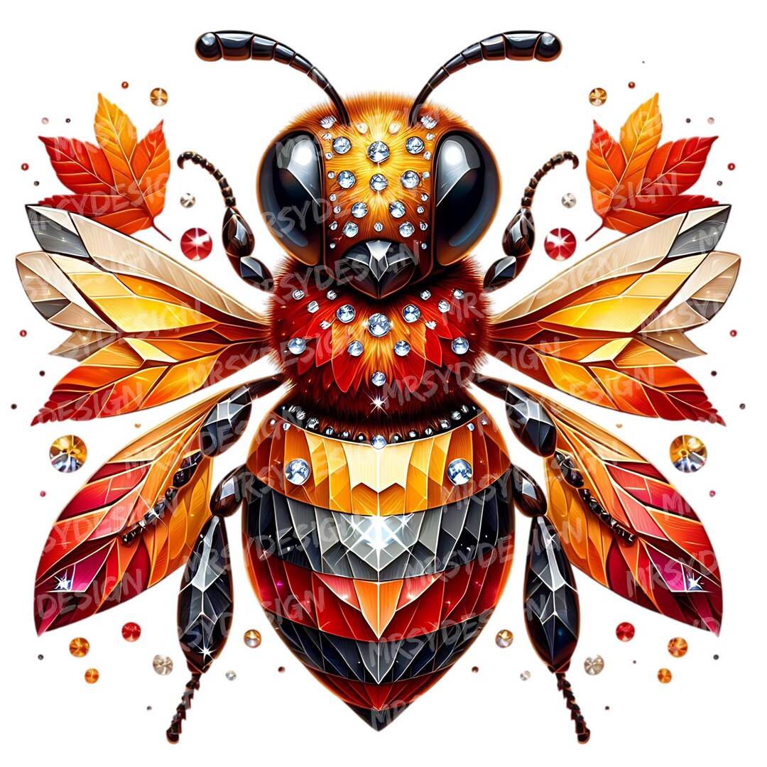 Bee Clipart, Sparkling Colorful Bee Clipart, Cute Bee Clipart Bundle ...