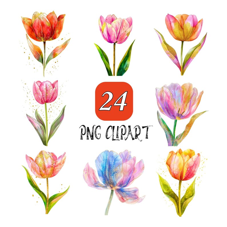 26 Birth Month Flower Tulip Clipart, Flowers Clipart, High Quality PNG ...