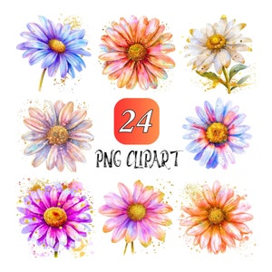 Birth Month Flower Daisy Clipart, Flowers Clipart, High Quality PNG ...