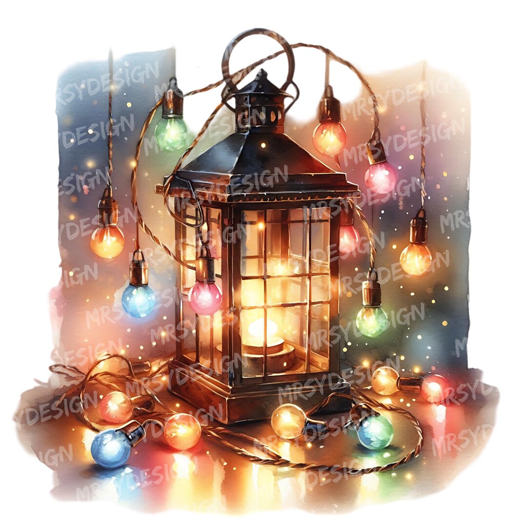 Christmas Lights Clipart PNG, Colorful Bulbs, String Lights, Holiday ...
