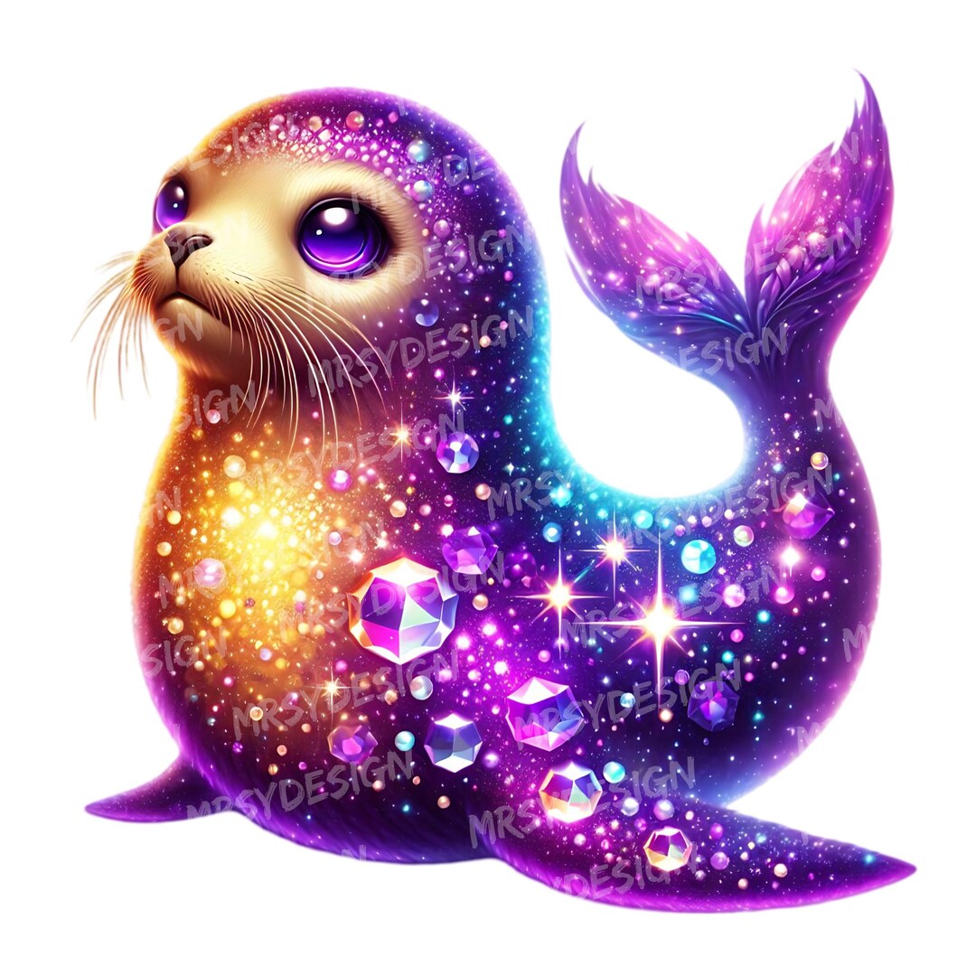 16 Seal Clipart, Sparkling Colorful Seal Clipart, Cute Seal Clipart ...