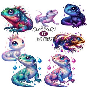 17 Lizard Clipart, Sparkling Colorful Lizard Clipart, Cute Lizard ...