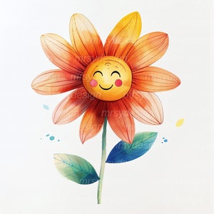 28 Cute Happy and Smiling Flower Clipart, Flowers Clipart, High Quality ...