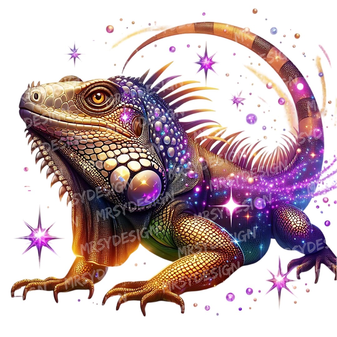 16 Iguana Clipart, Sparkling Colorful Iguana Clipart, Cute Iguana ...