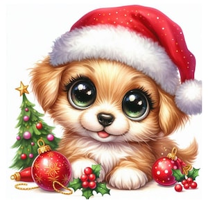 22 PNG, Christmas Baby Animals Clipart Bundle, Cute Holiday Animal Art ...