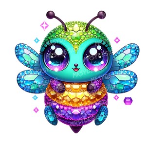 Bee Clipart, Sparkling Colorful Bee Clipart, Cute Bee Clipart Bundle ...