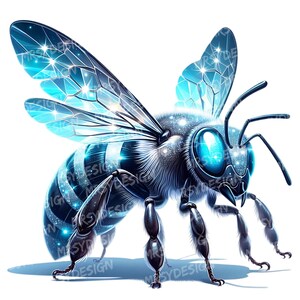 Bee Clipart, Sparkling Colorful Bee Clipart, Cute Bee Clipart Bundle ...