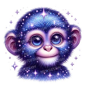 15 Monkey Clipart, Sparkling Colorful Monkey Clipart, Cute Monkey ...