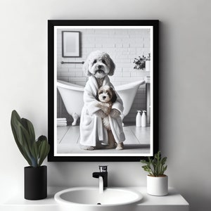 Cavapoo Bathroom Wall Art, Bathroom Wall Decor, Bathroom Kids Art ...