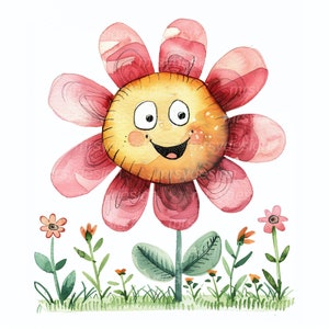 28 Cute Happy and Smiling Flower Clipart, Flowers Clipart, High Quality ...