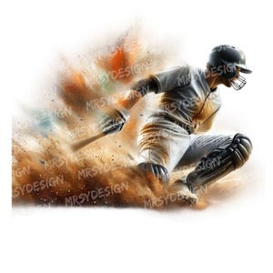 36 Watercolor Baseball Clipart Bundle, Baseball Field Clipart ...