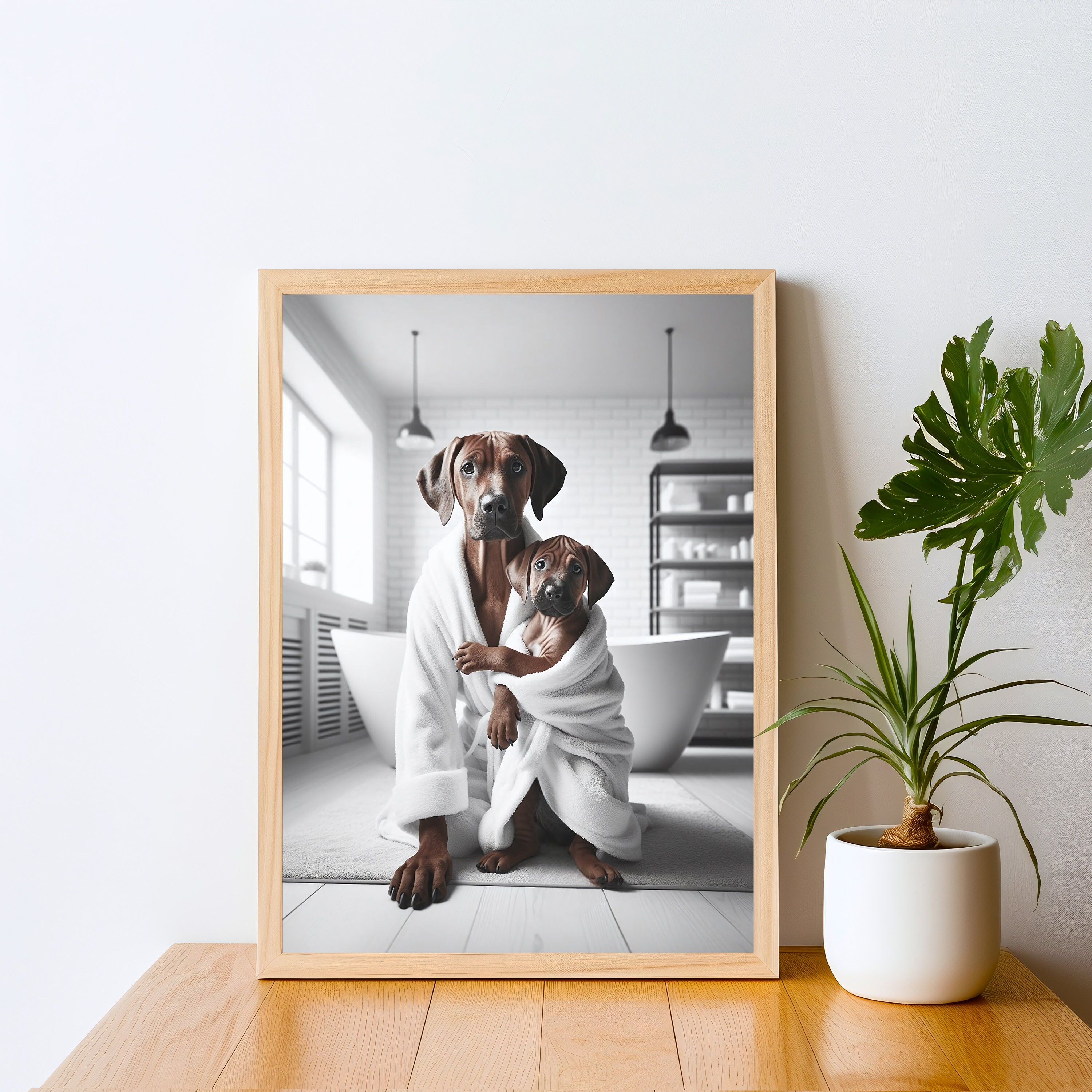Rhodesian Ridgeback Bathroom Wall Art, Bathroom Wall Decor, Bathroom ...