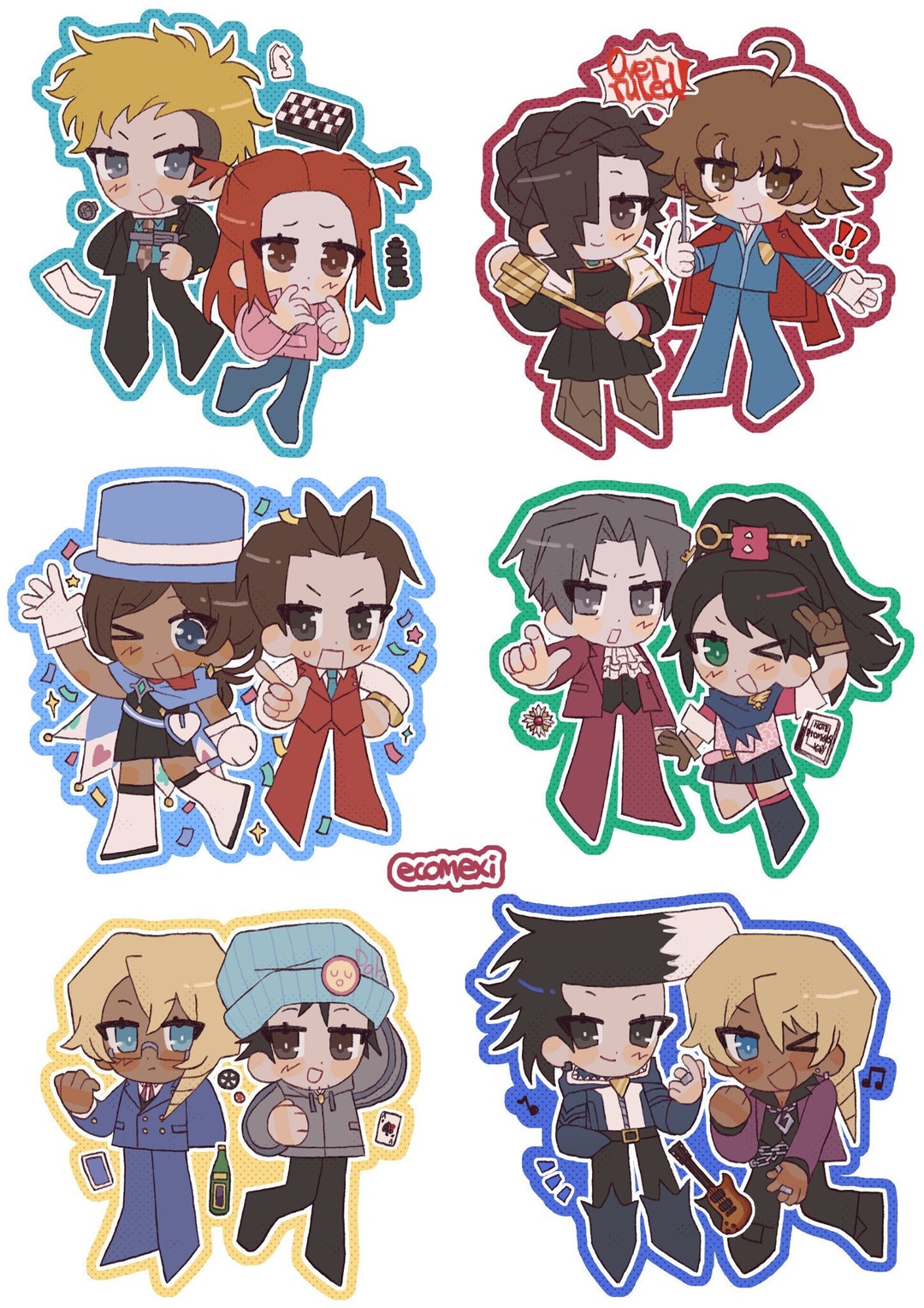 ACE ATTORNEY Duo Acrylic Keychain Charm (AA4 & AAI2 Ver) - Etsy