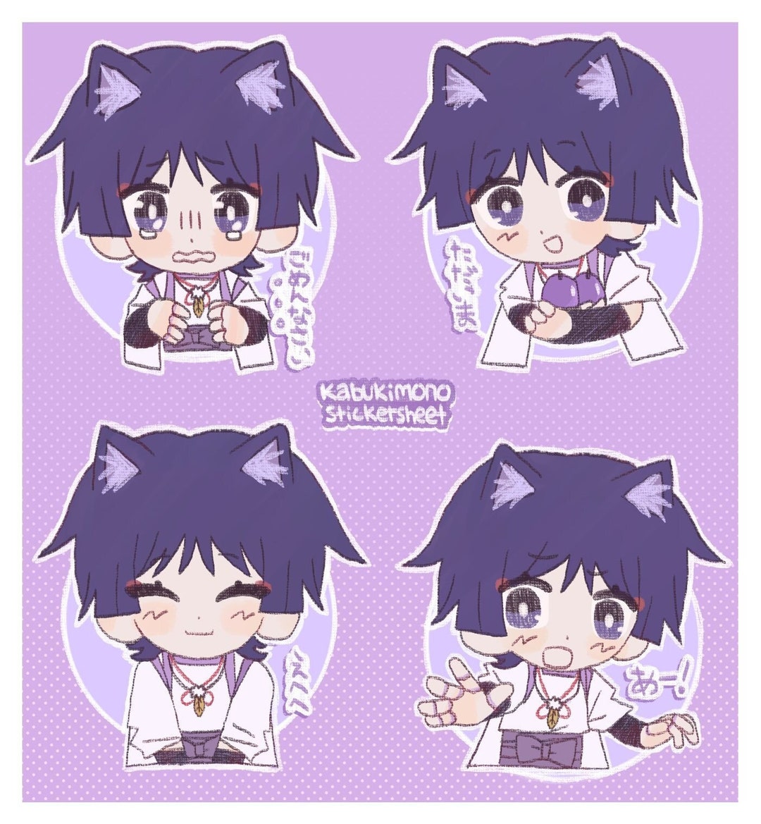 Kabukimono Wanderer/scaramouche Sticker Sheet - GENSHIN IMPACT - Etsy