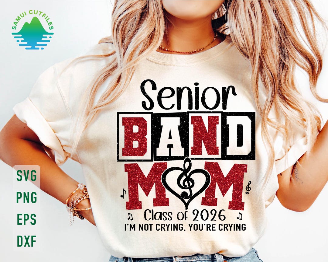 Senior Band Mom 2026 svg, Cheer Band svg, Band Mom svg, Senior Mom 2026 ...