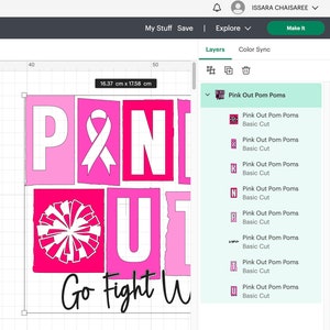 Pink Out Cheer Svg, Breast Cancer Cheer Svg, Pink Out Svg, Breast ...