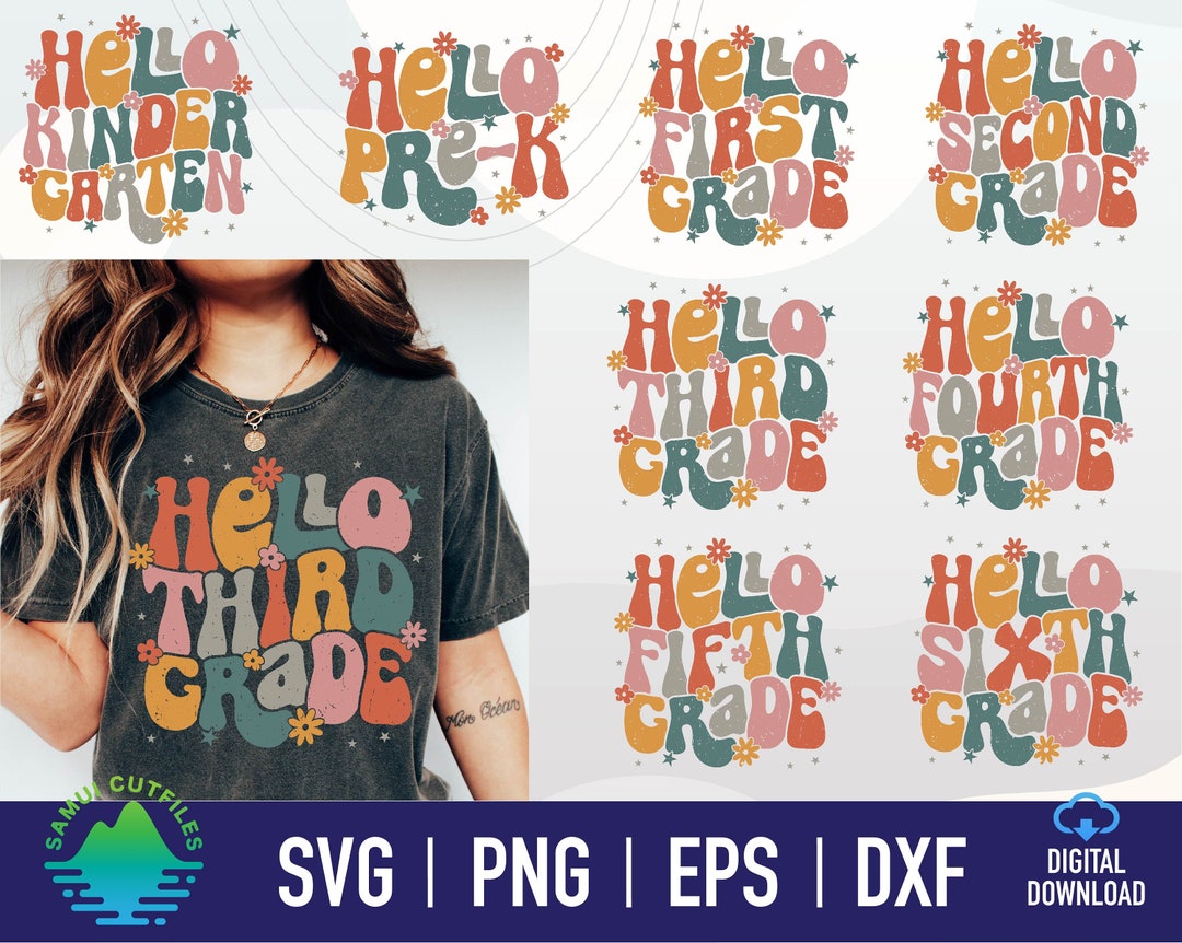 Back to School Svg Bundle, First Day of School Svg, Groovy Teacher ...
