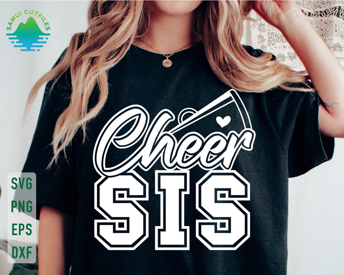 Cheer Sister Svg Cheerleader Svg Megaphone Svg Pom Pom Svg - Etsy