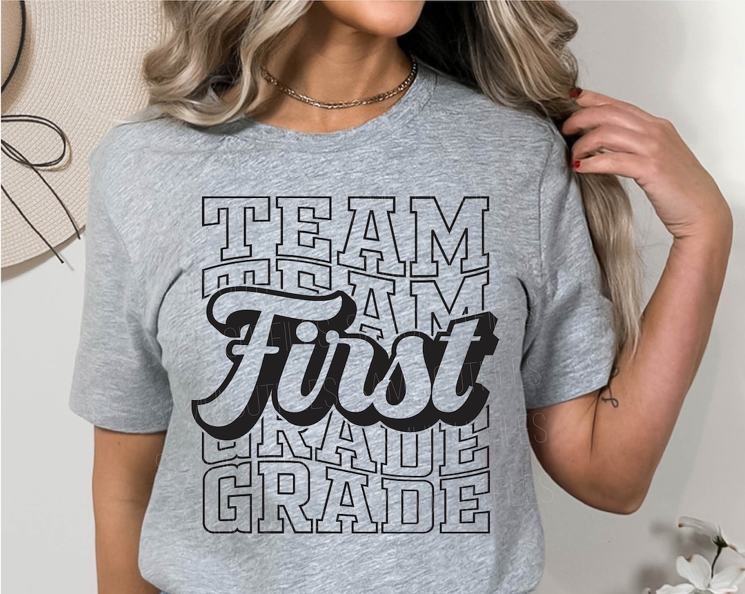 Team First Grade Svg, 1st Grade Svg, First Day of School Svg, 1st Grade ...