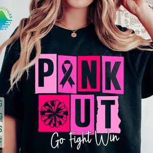 Pink Out Cheer Svg, Breast Cancer Cheer Svg, Pink Out Svg, Breast ...