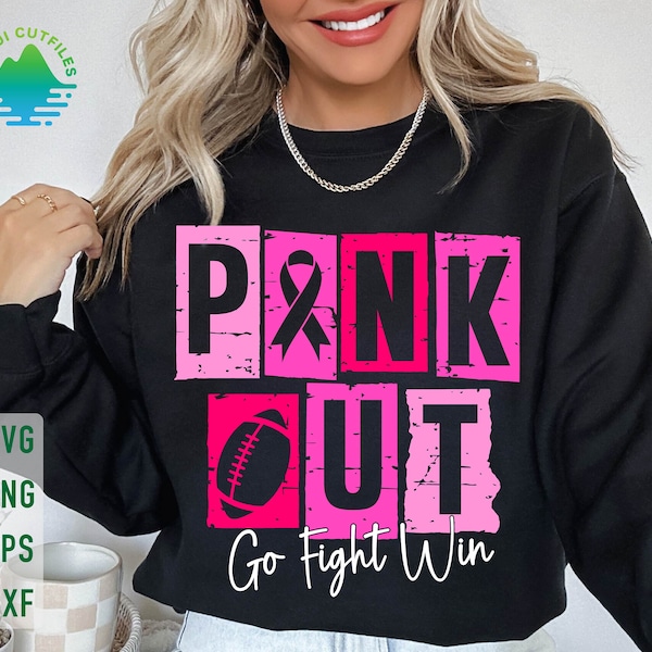 Football Pink Out Svg - Etsy