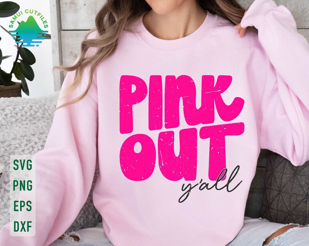 Pink Out Svg, Breast Cancer Svg, Pink Ribbon Svg, Pink Out Png, Breast ...