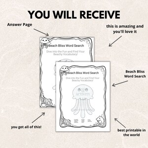 Beach Word Search Puzzle Printable, Summer Activities for Kids ...