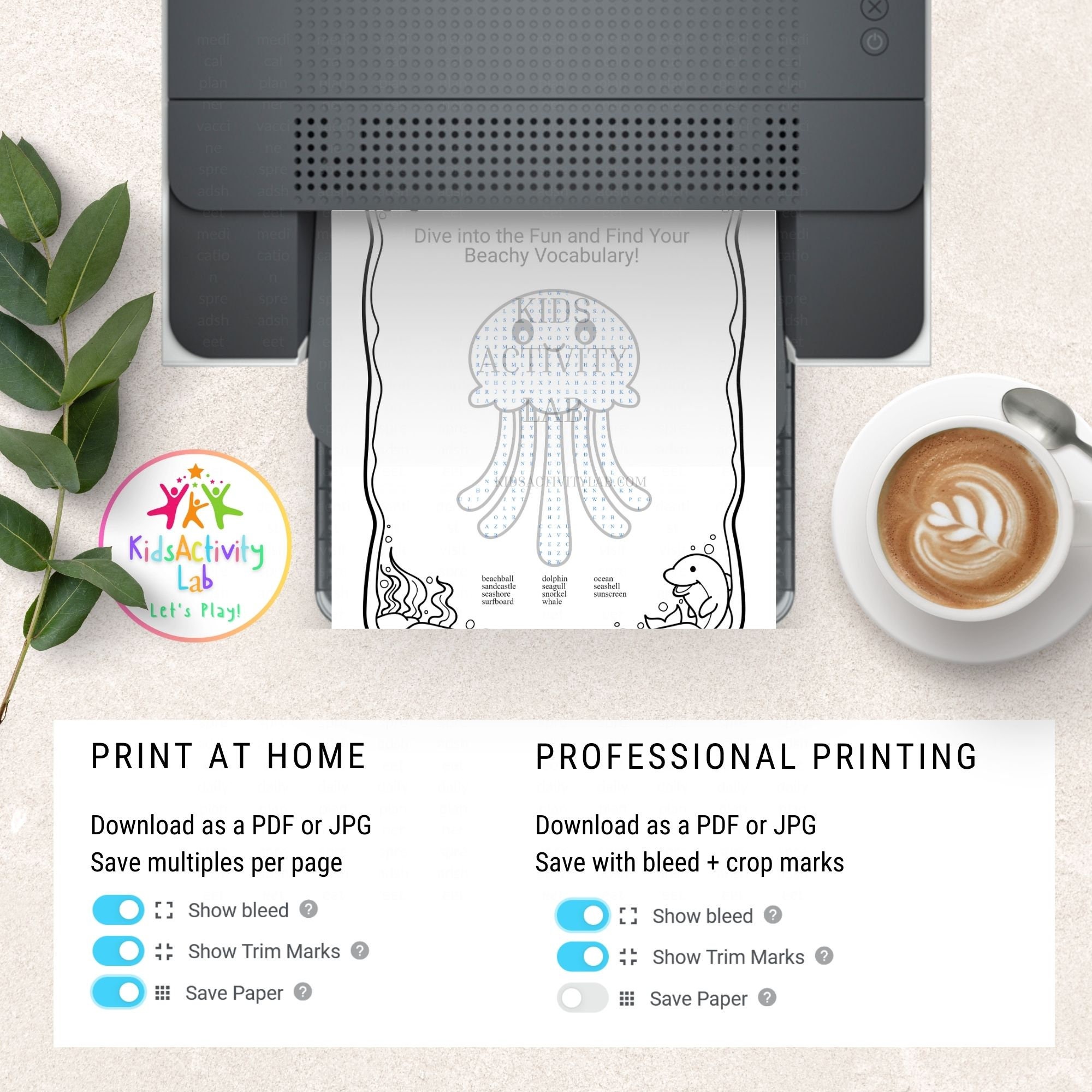 Beach Word Search Puzzle Printable, Summer Activities for Kids ...