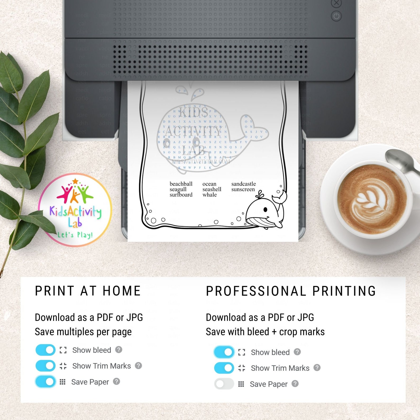 Beach Word Search Puzzle Printable, Summer Activities for Kids ...