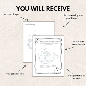 Beach Word Search Puzzle Printable, Summer Activities for Kids ...