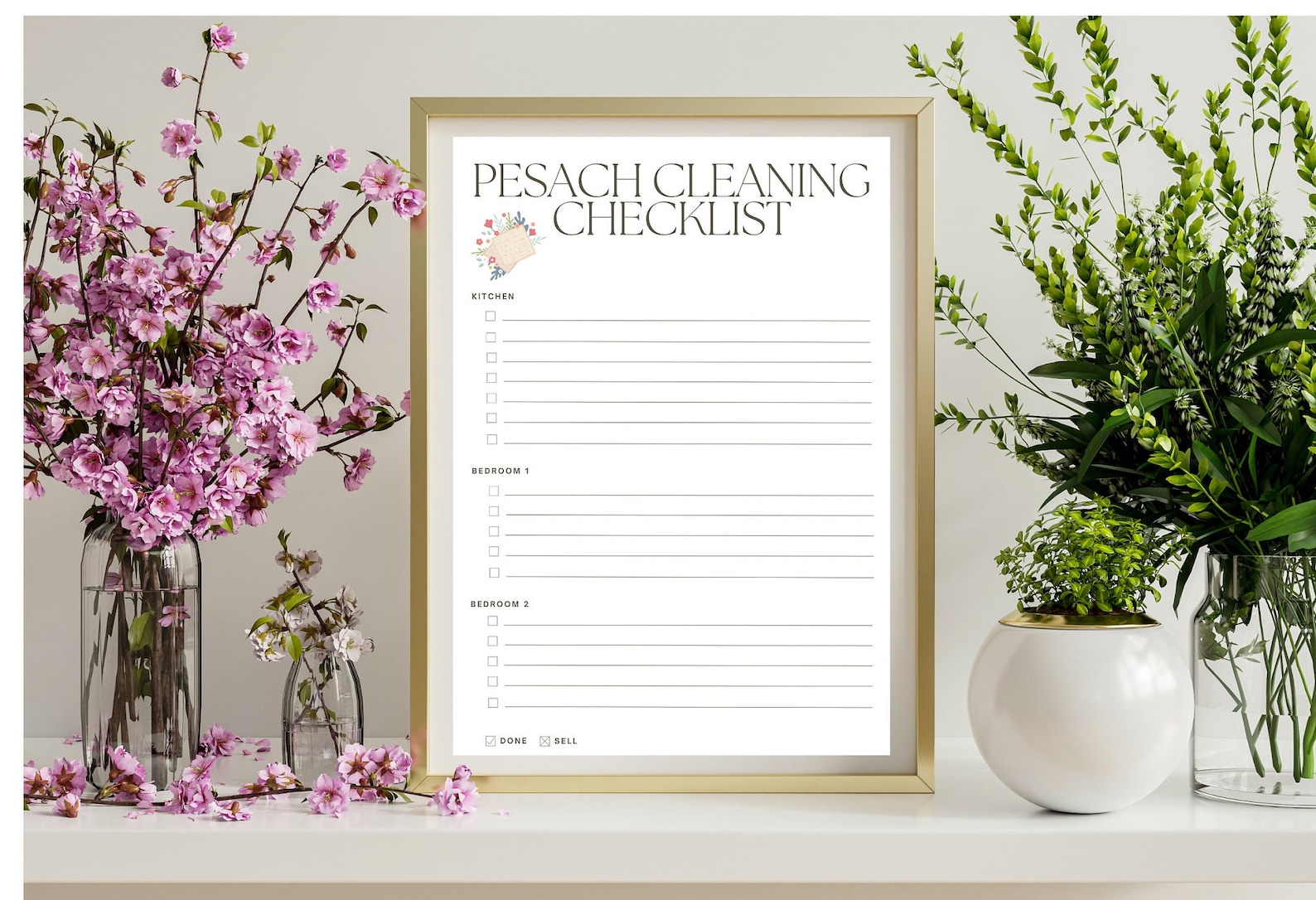 Pesach Cleaning Checklist Passover Cleaning Checklist Printable - Etsy