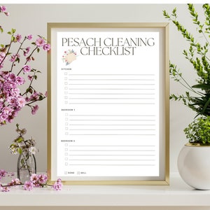 Pesach Cleaning Checklist Passover Cleaning Checklist Printable - Etsy