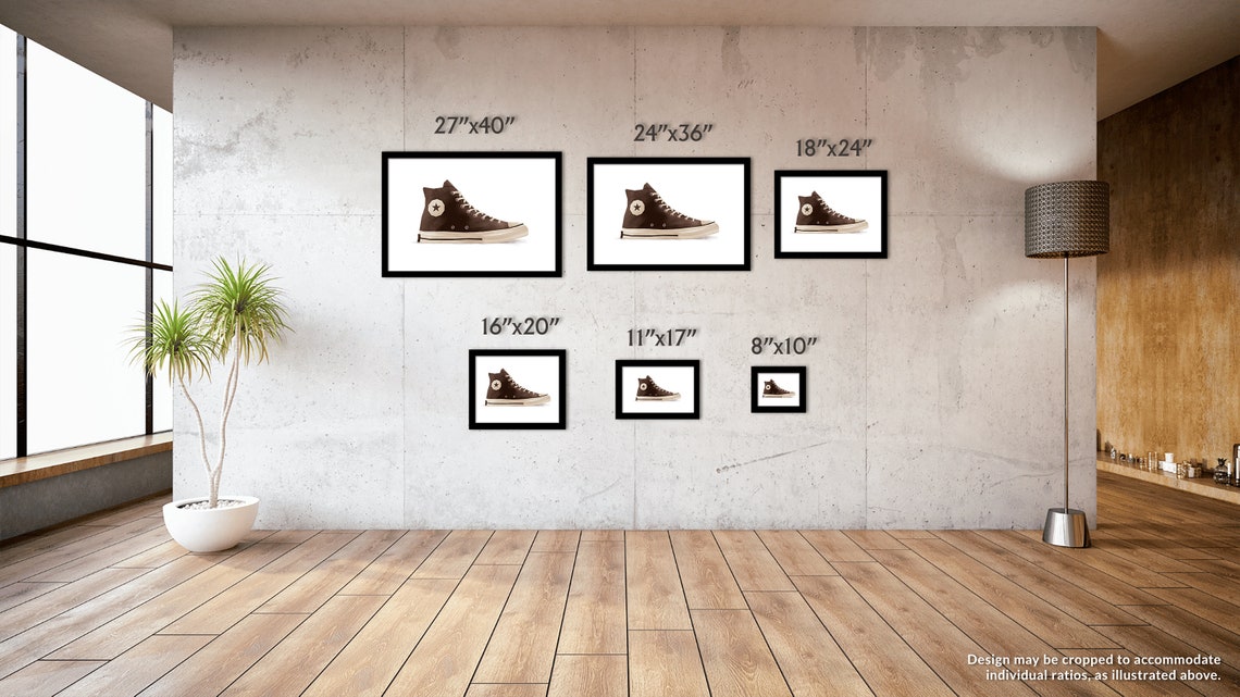 Converse Chuck Taylors - Poster Art Print in Various Sizes and Colors ...