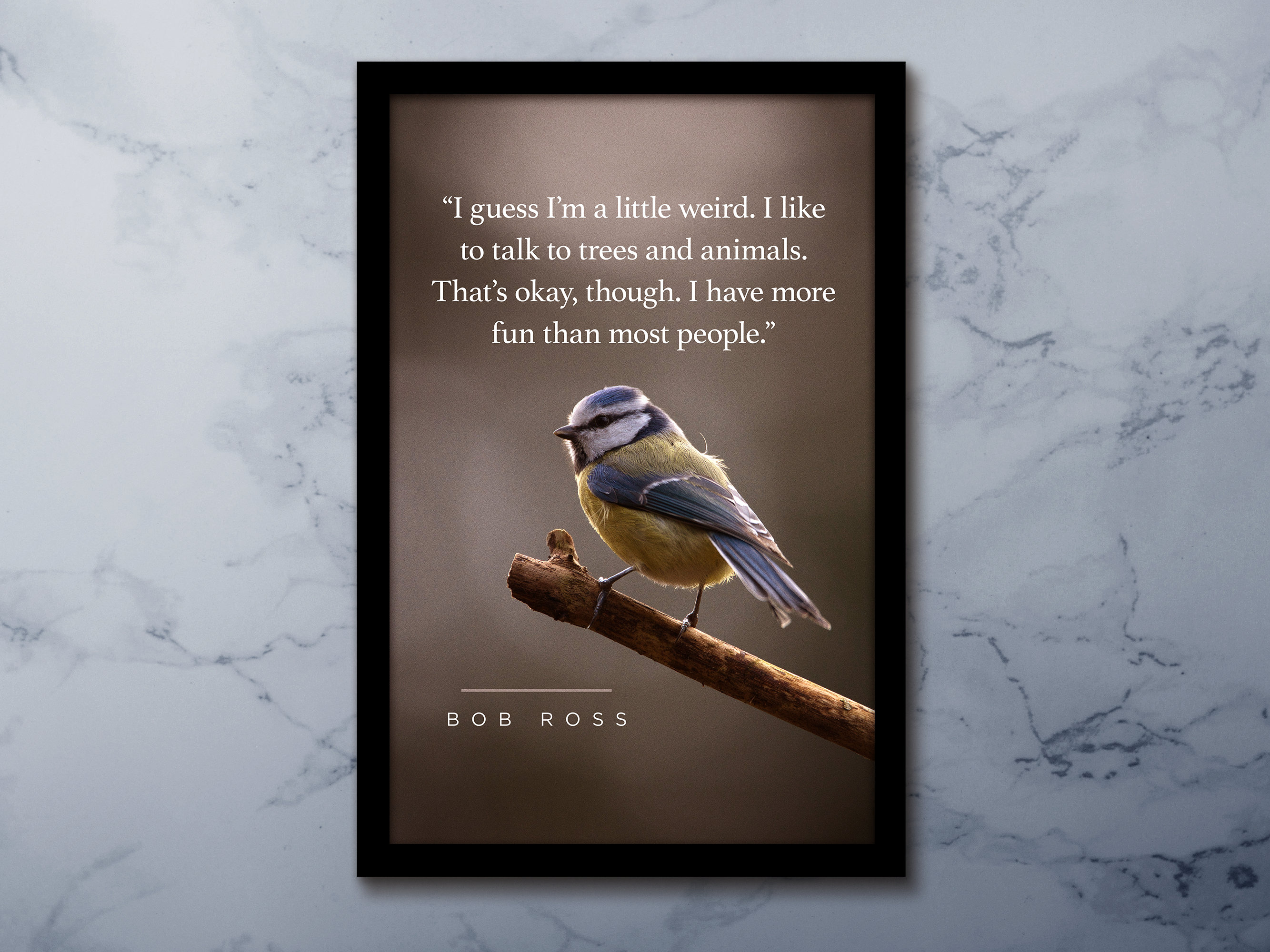 Bob Ross - Trees and Animals - Quote Poster Art Print in Various Sizes ...